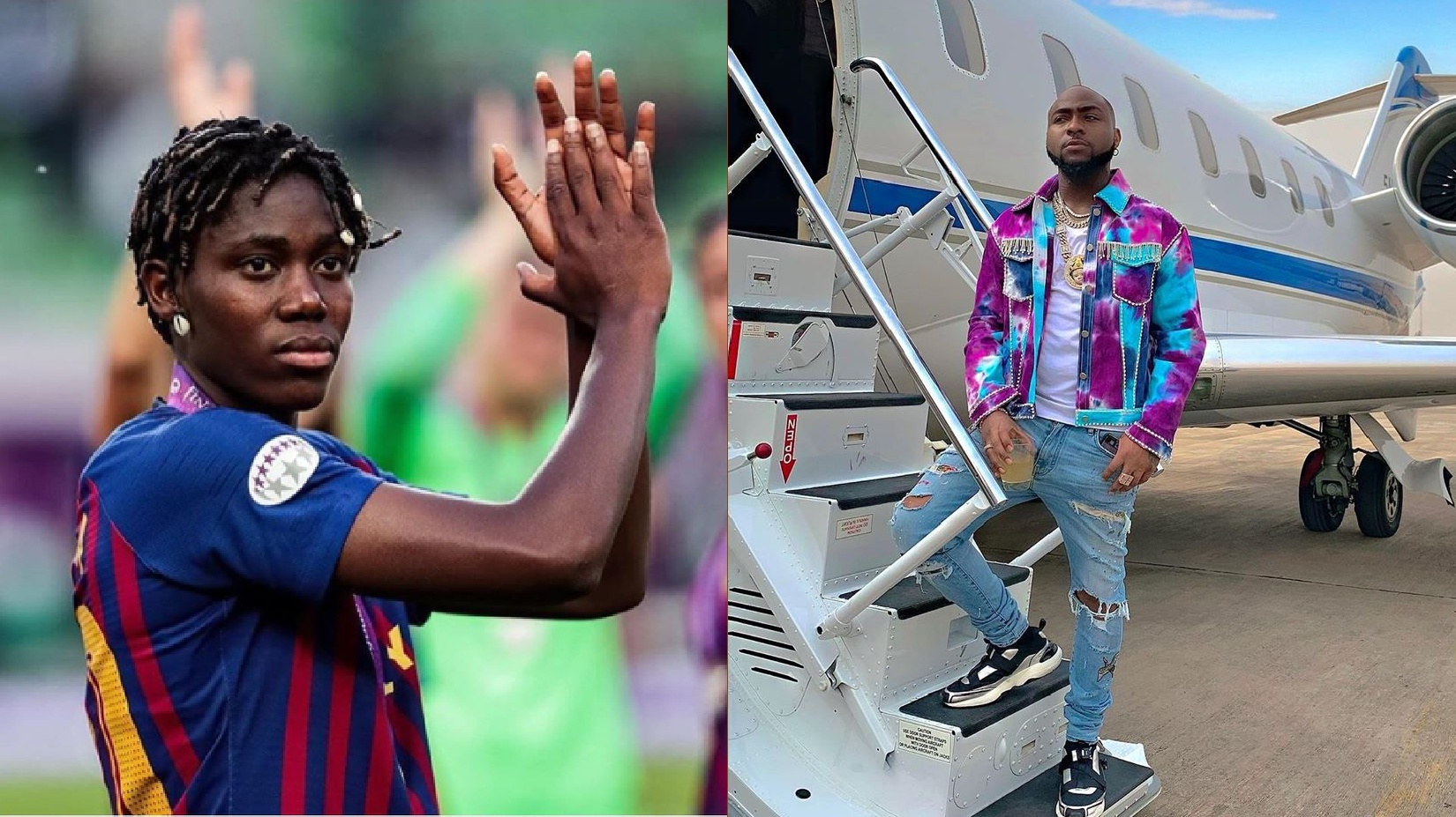 Asisat Oshoala begs for Davido’s private jet to return home; says she ...