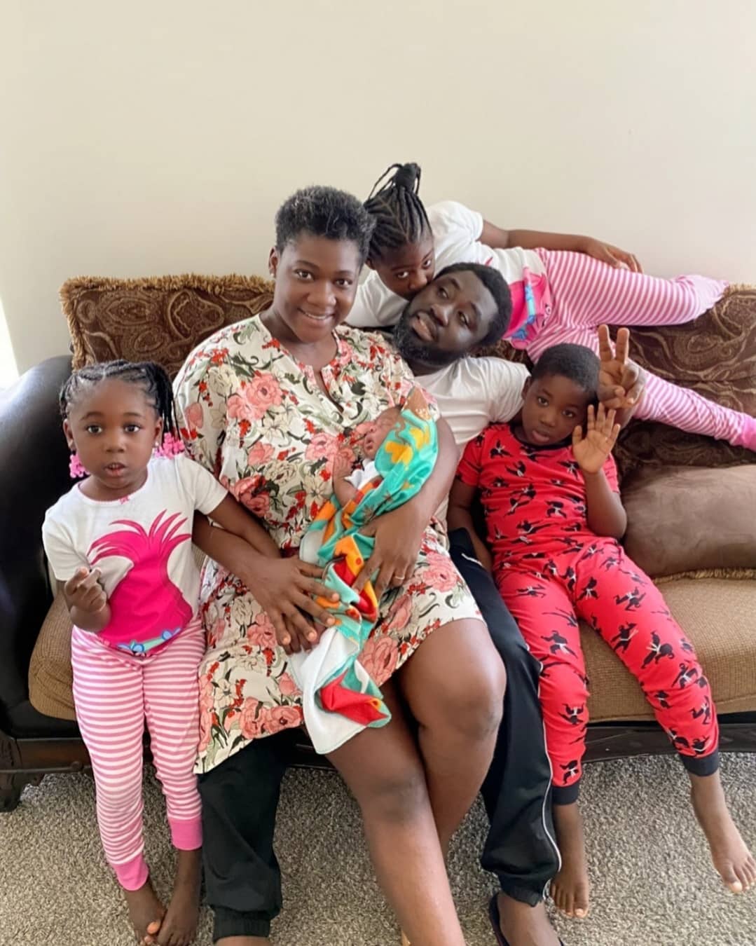 Adorable photos and video of Mercy Johnson and kids celebrating her ...