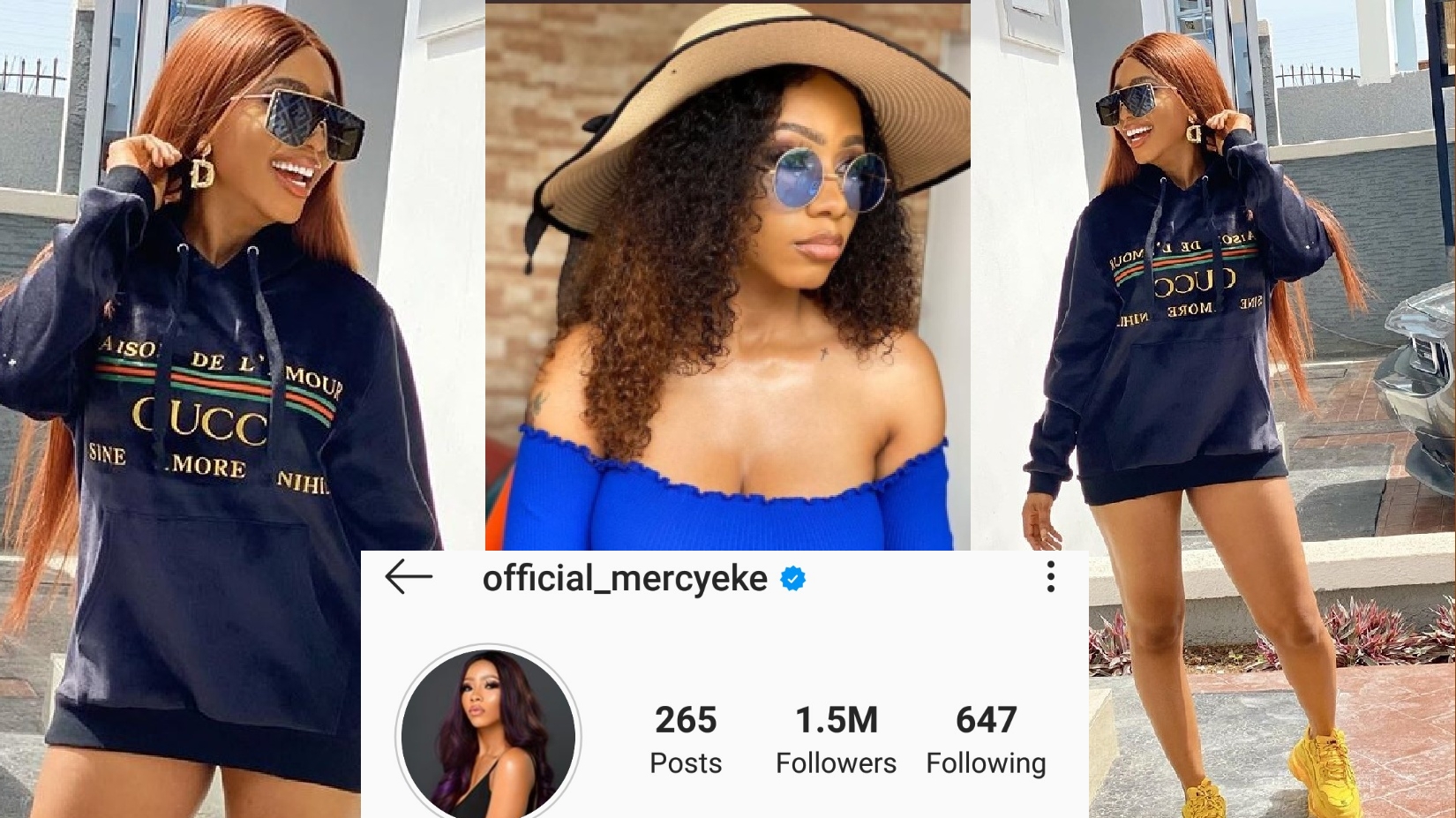 Mercy Eke Celebrates her 1.5 Million instagram followers with this photo