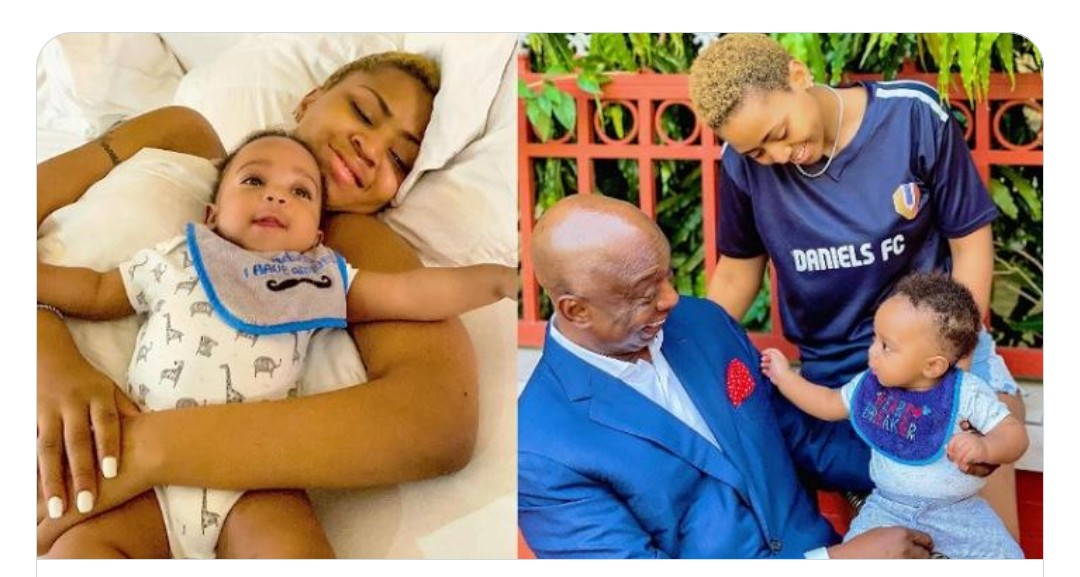 Regina Daniels Shares Lovely New Photos With Hubby And Son, Munir
