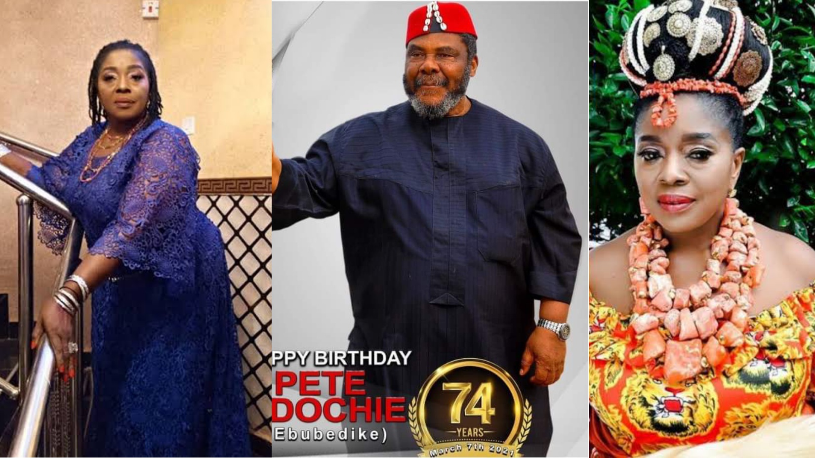 Rita Edochie celebrates her Senior husband Pete Edochie on his 74th ...