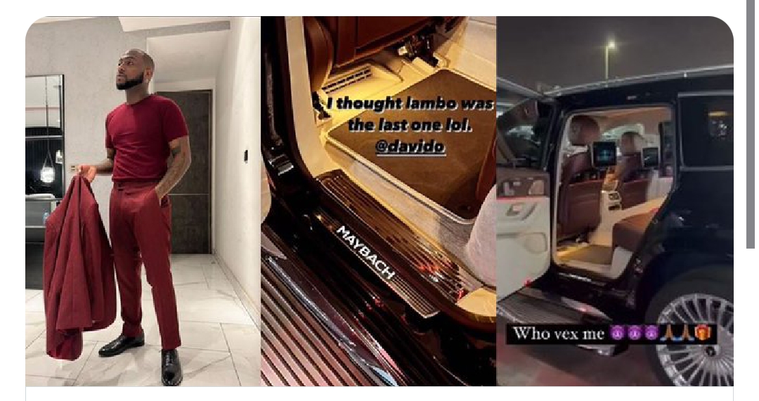 Davido buys himself a brand new Mercedes-Maybach following a successful ...